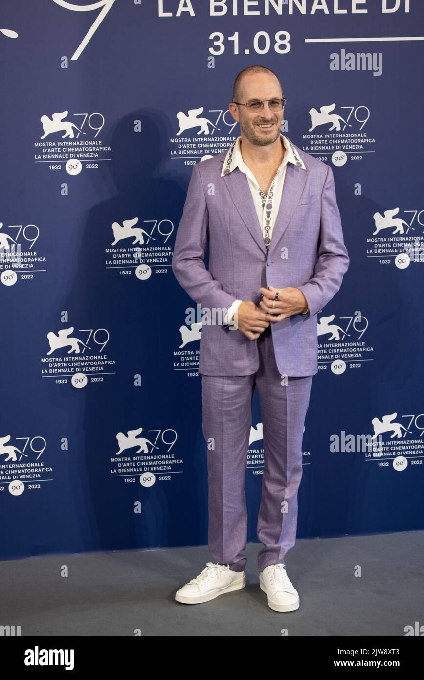 US director Darren Aronofsky poses on September 4, 2022 during a ...