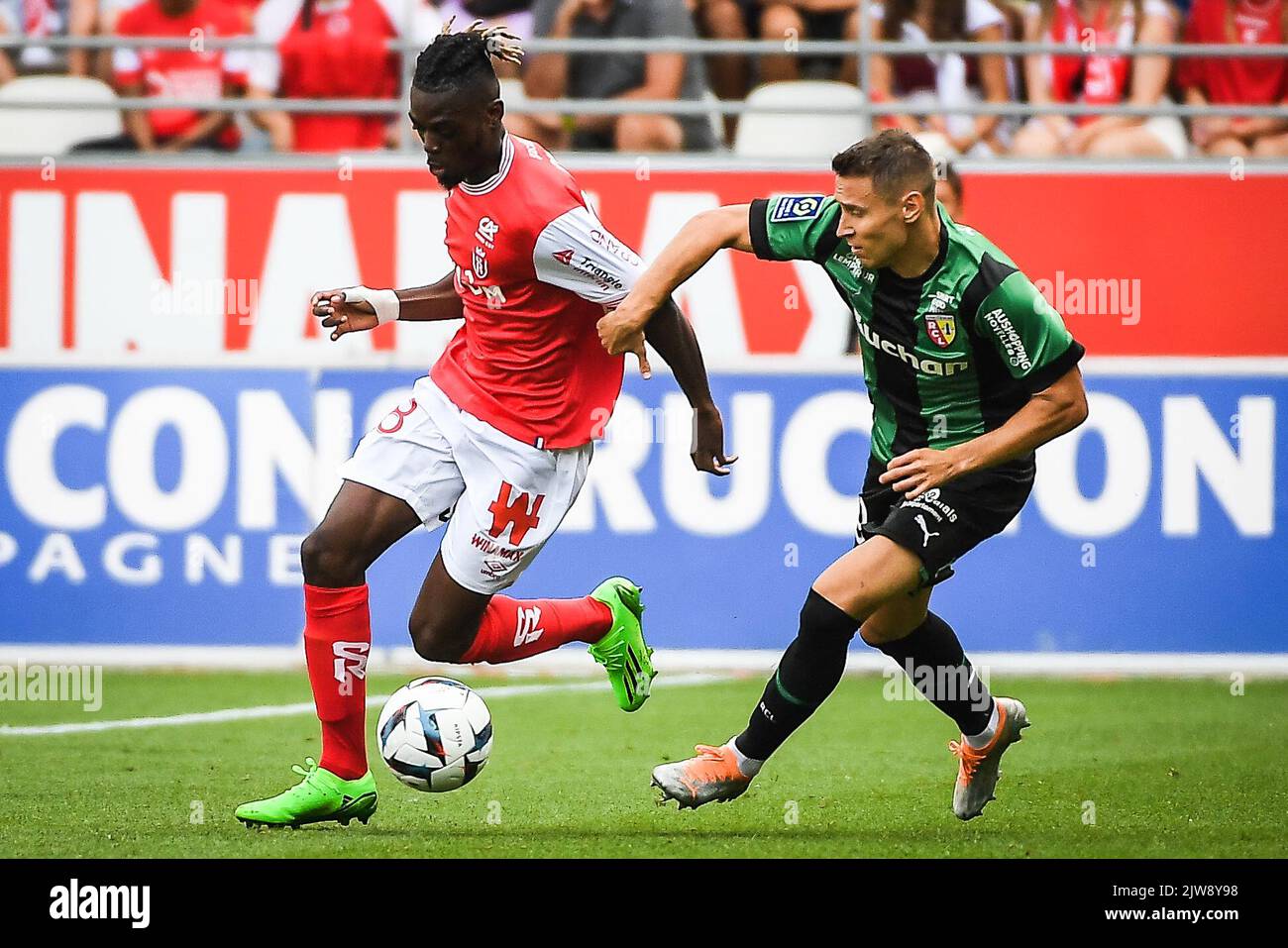 Reims, France. 04th Sep, 2022. Banzouzi (Bradley) LOCKO of Reims and ...