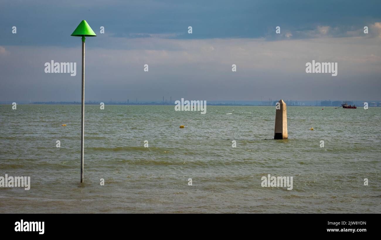 The Crowstone, or Crow Stone, the old marker for the seaward limit of ...