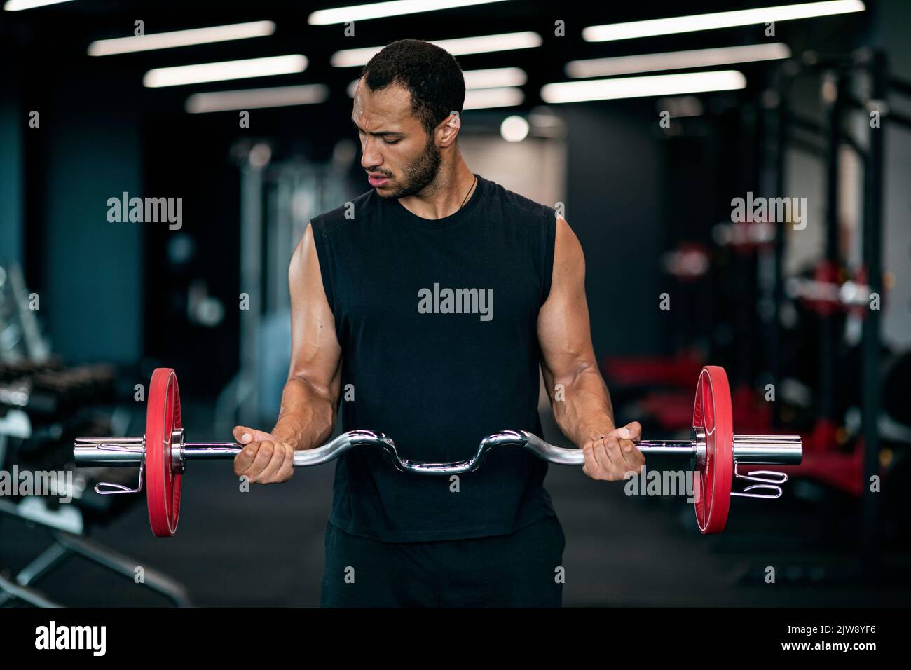 Hands lifting barbell hi-res stock photography and images - Alamy