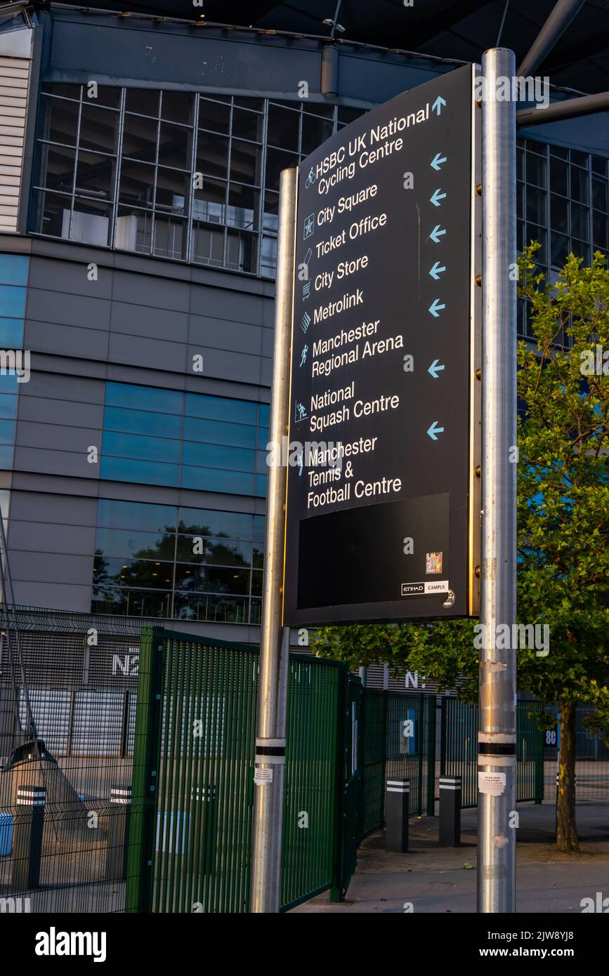 Etihad football stadium - the home of Manchester City - MANCHESTER, UK ...