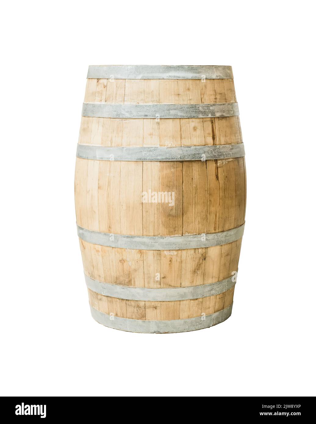 Wooden barrel isolated on white background Stock Photo - Alamy