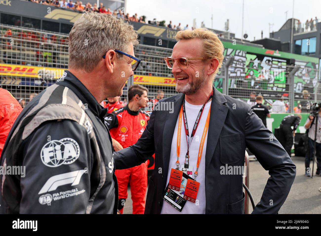 (L to R): Bernd Maylander (GER) FIA Safety Car Driver with Prince ...