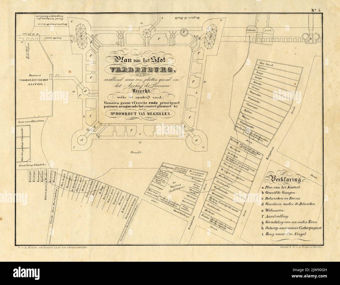 Plan van het Slot / Vredenburg, / reduced to a plates of land in / the ...