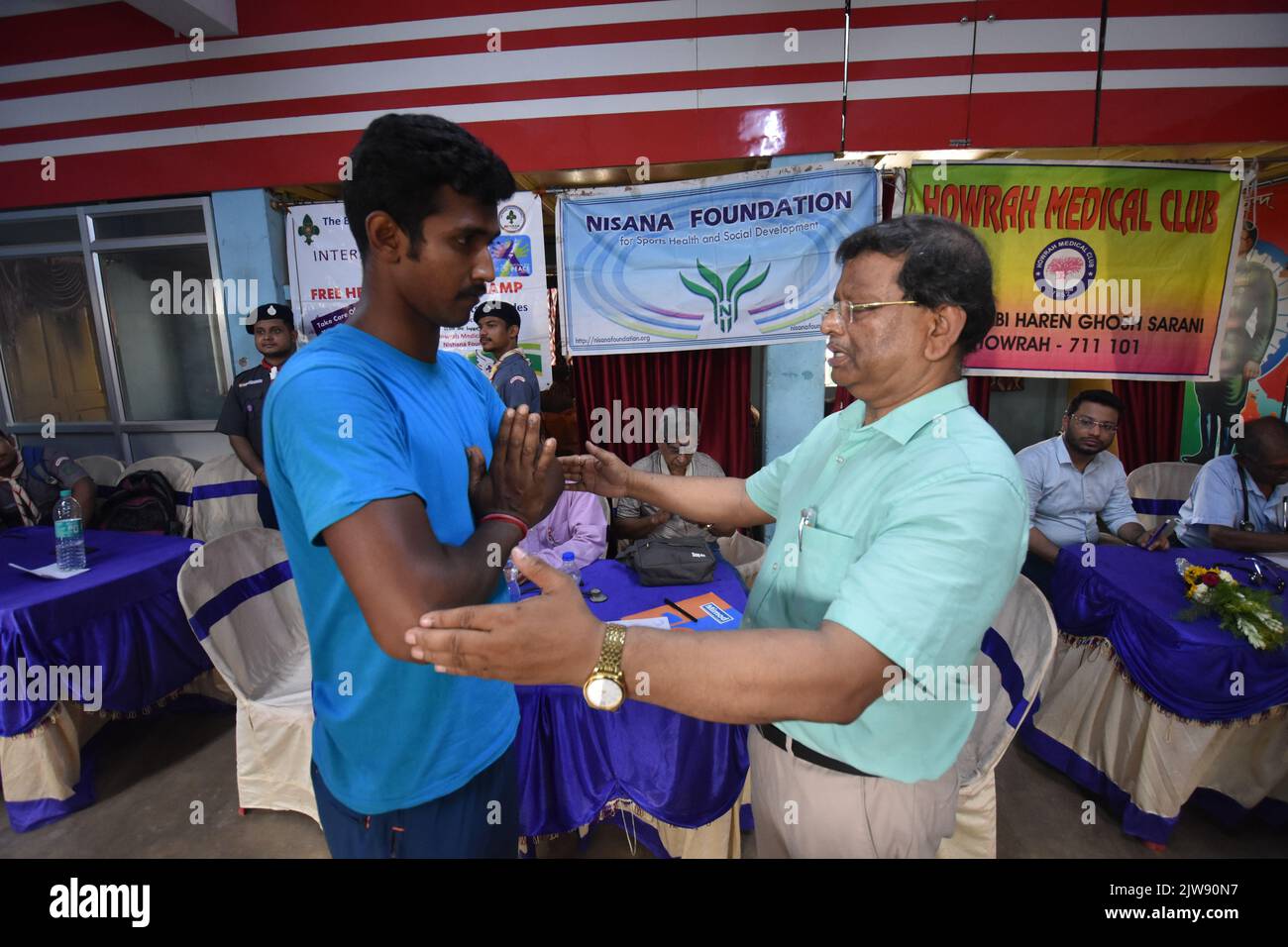 Howrah, India. 04th Sep, 2022. A free health check-up camp organize by ...