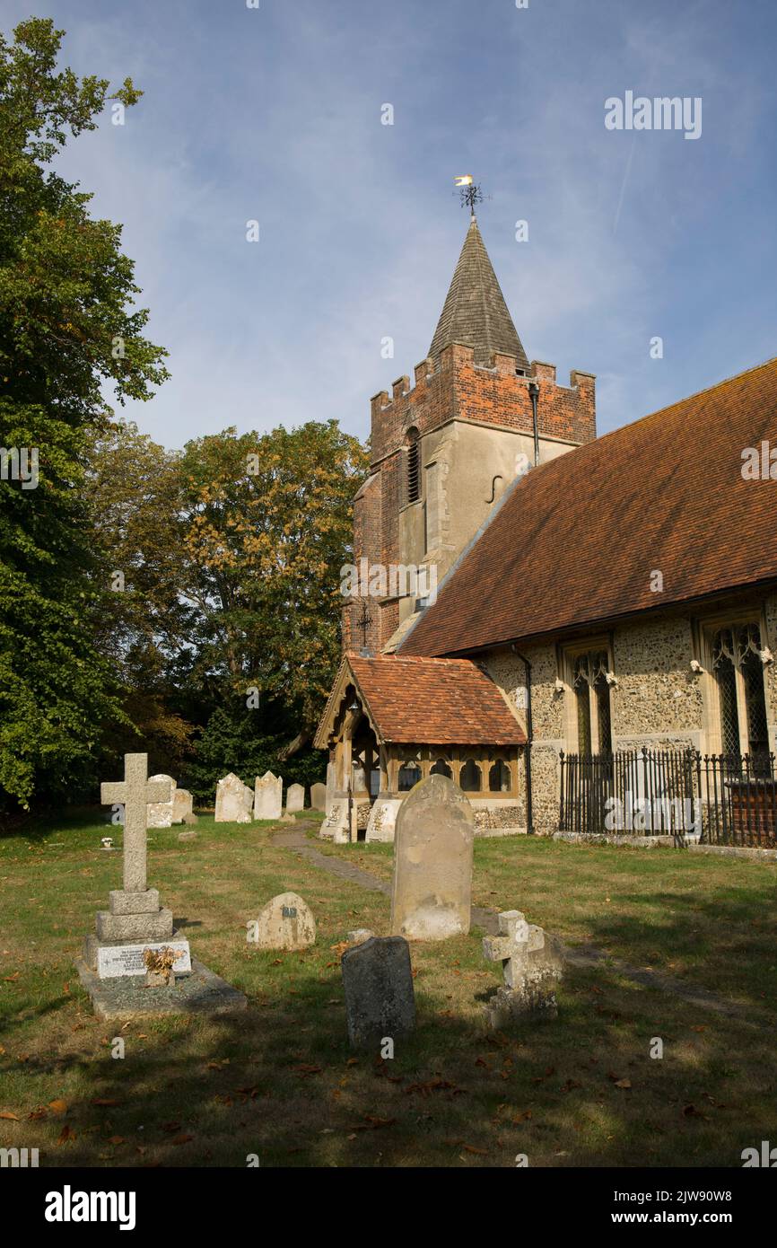 Churchyard All Saints Church High Laver Essex Stock Photo - Alamy