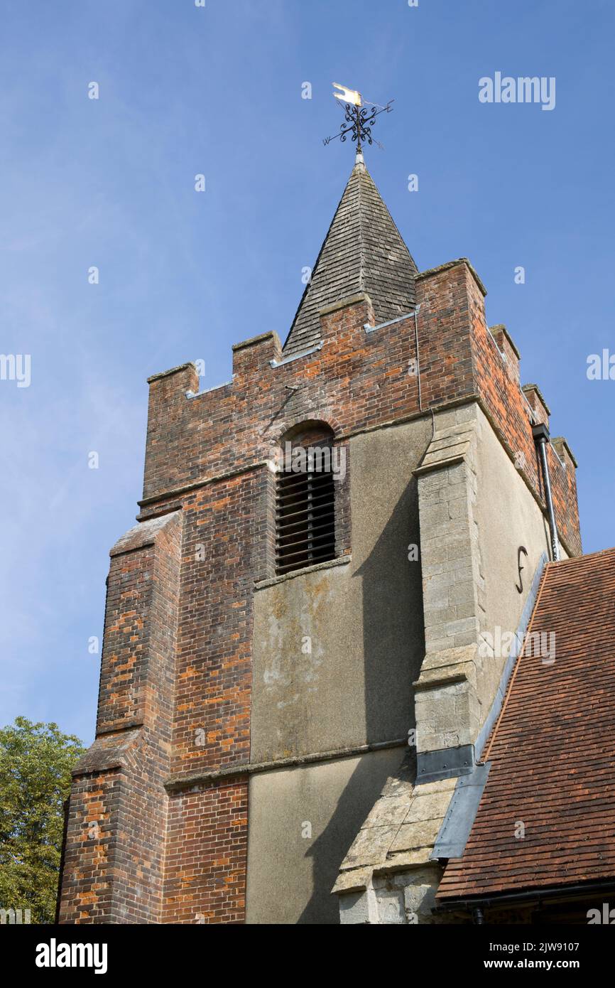 Church Tower All Saints High Laver Essex Stock Photo - Alamy