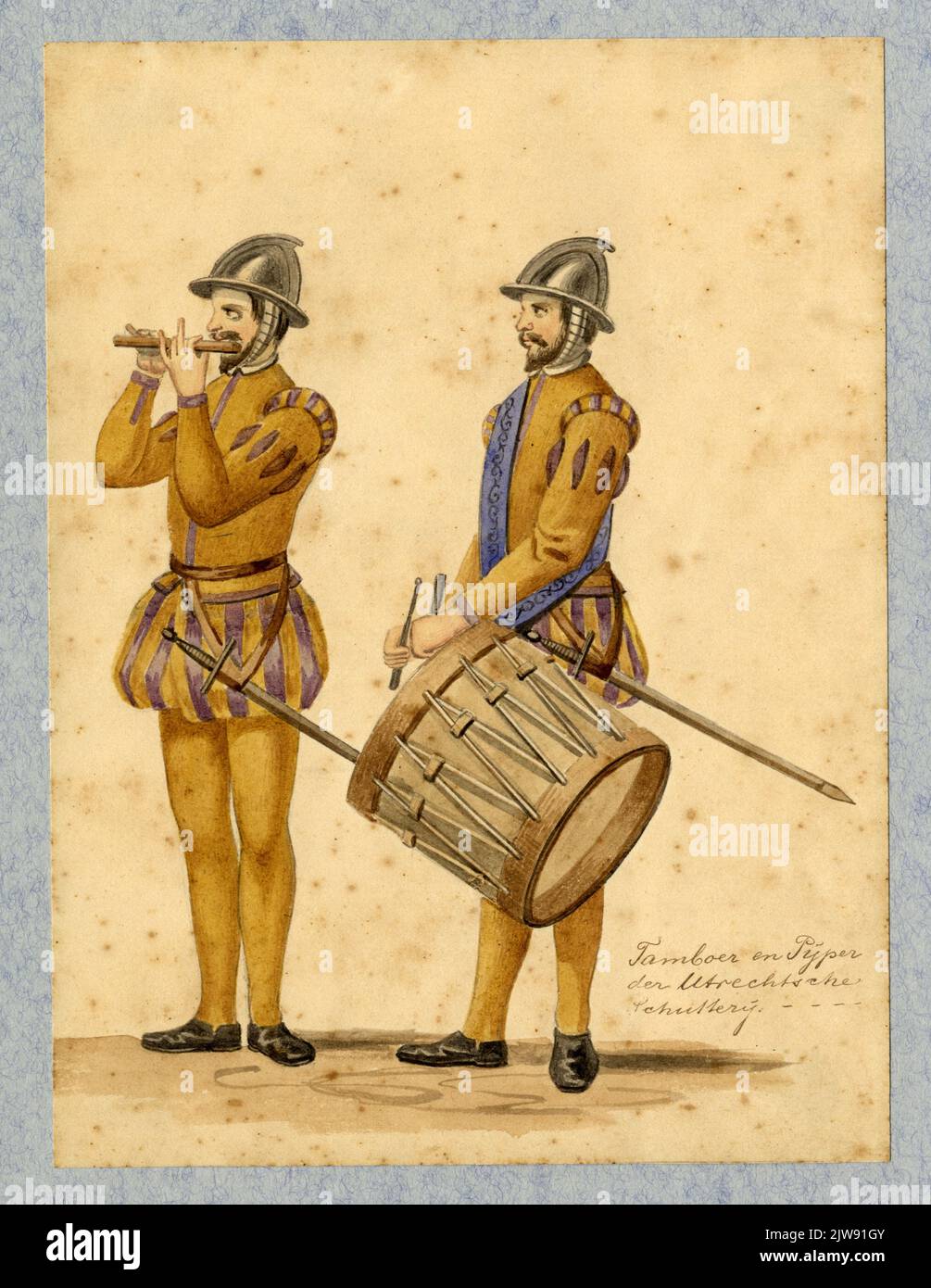 Tamboer and Pijper / der Utrechtsche / Schutterij Stock Photo - Alamy