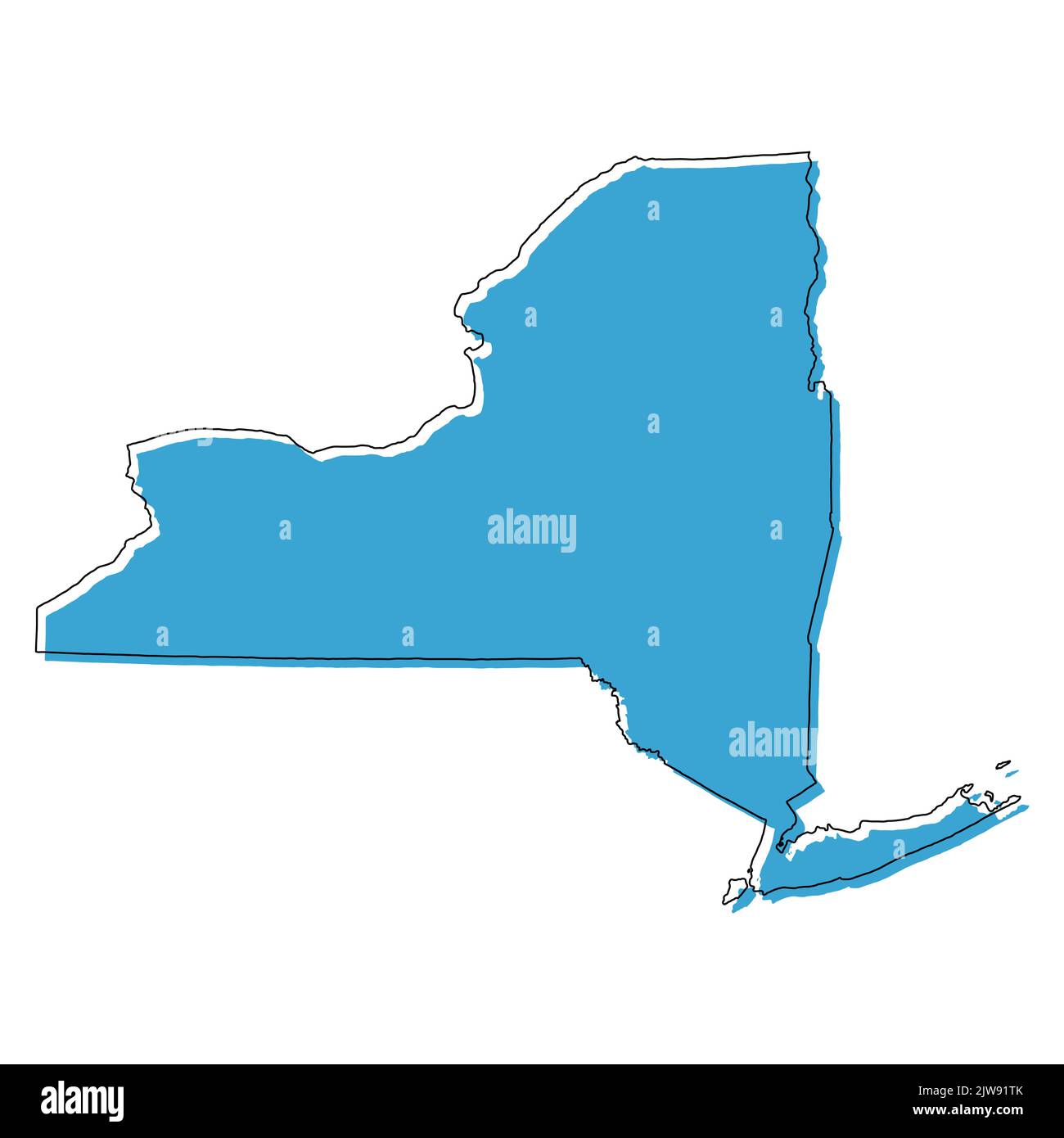 New york map shape, united states of america. Flat concept icon symbol ...