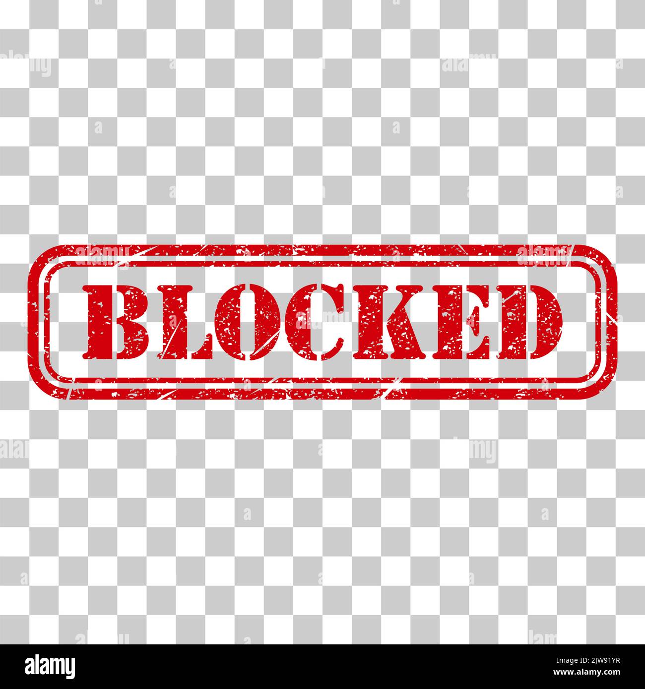 Blocked stamp symbol, label sticker sign button, text banner vector ...