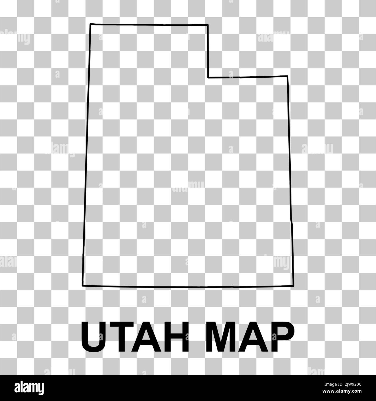 Utah map shape, united states of america. Flat concept icon symbol ...