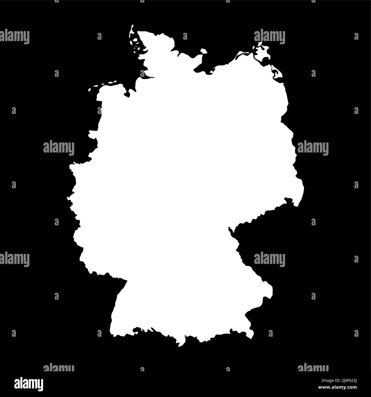 Germany map icon, geography blank concept, isolated graphic background ...