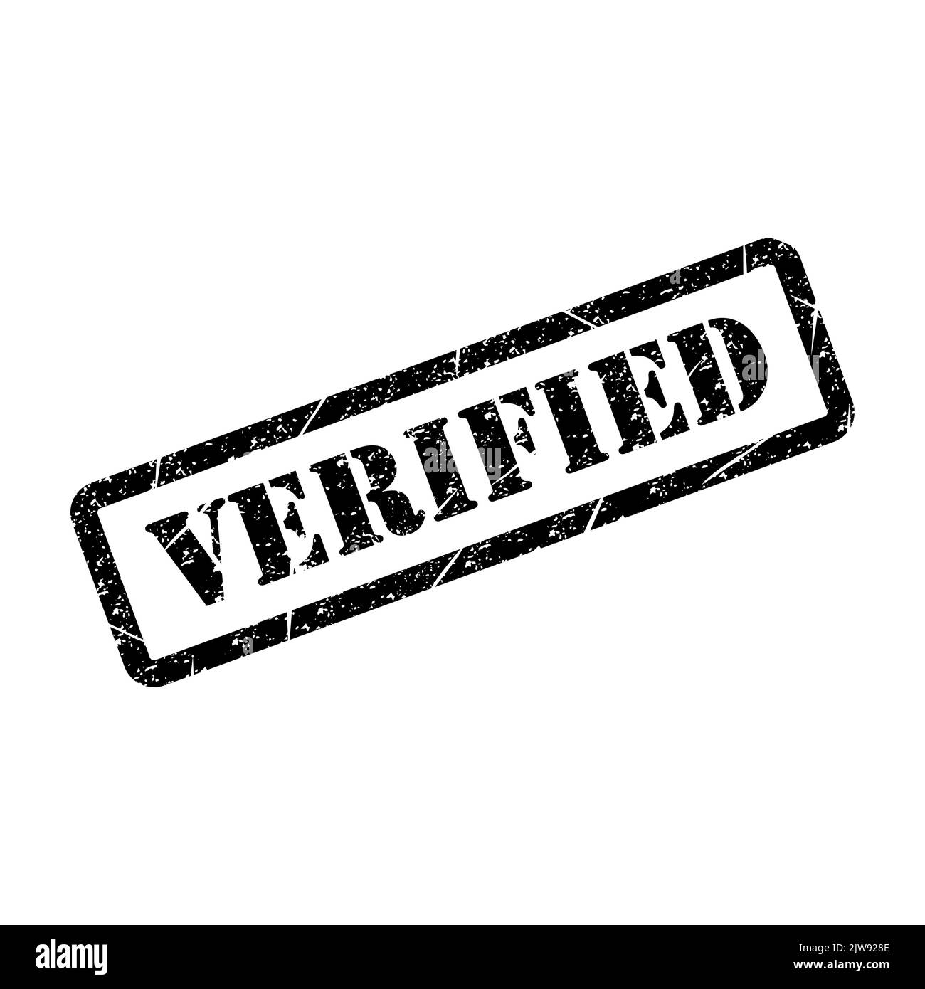 Verified stamp symbol, label sticker sign button, text banner vector ...