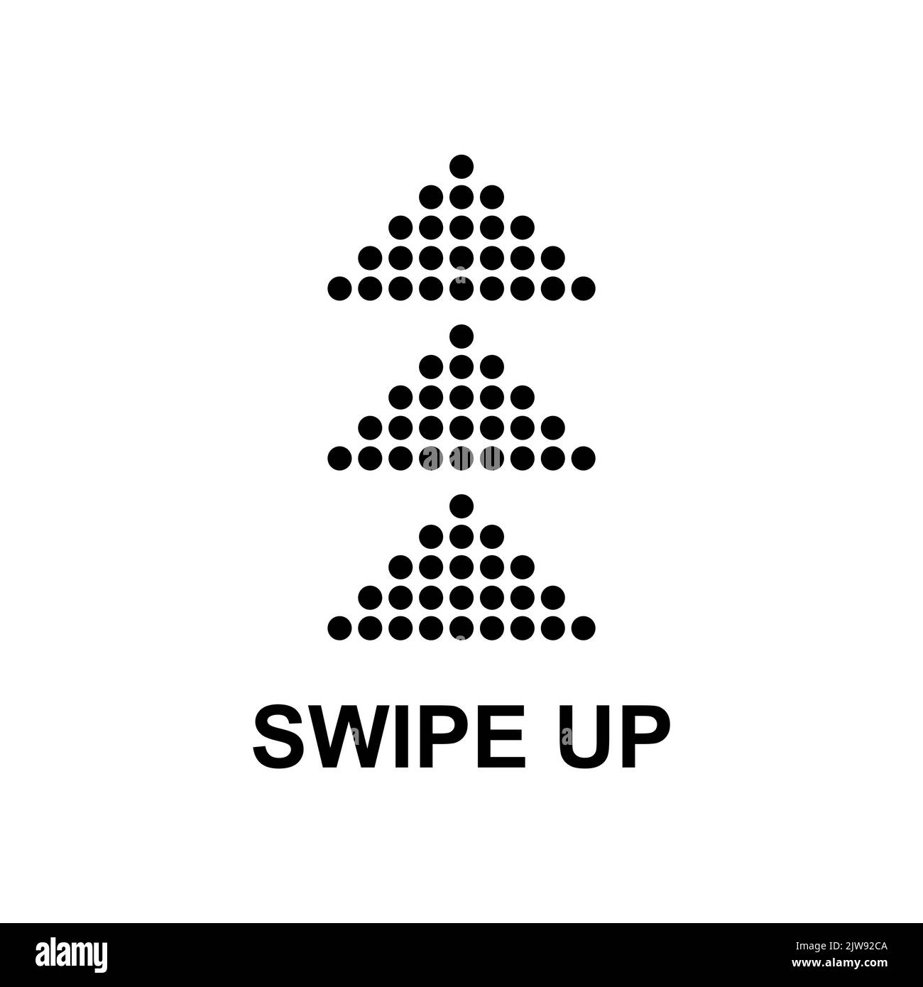 Swipe up internet button, online web design arrow move icon, vector ...