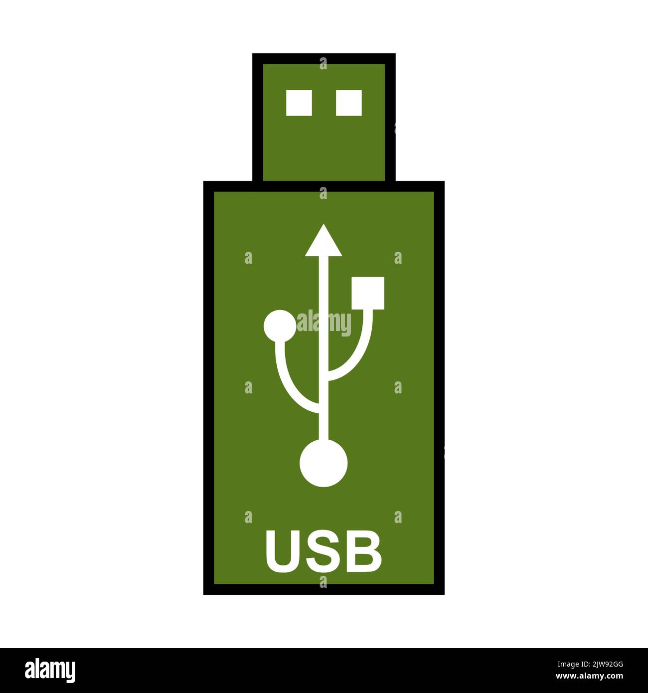 USB icon technology, connect device sign, electronic portable symbol ...