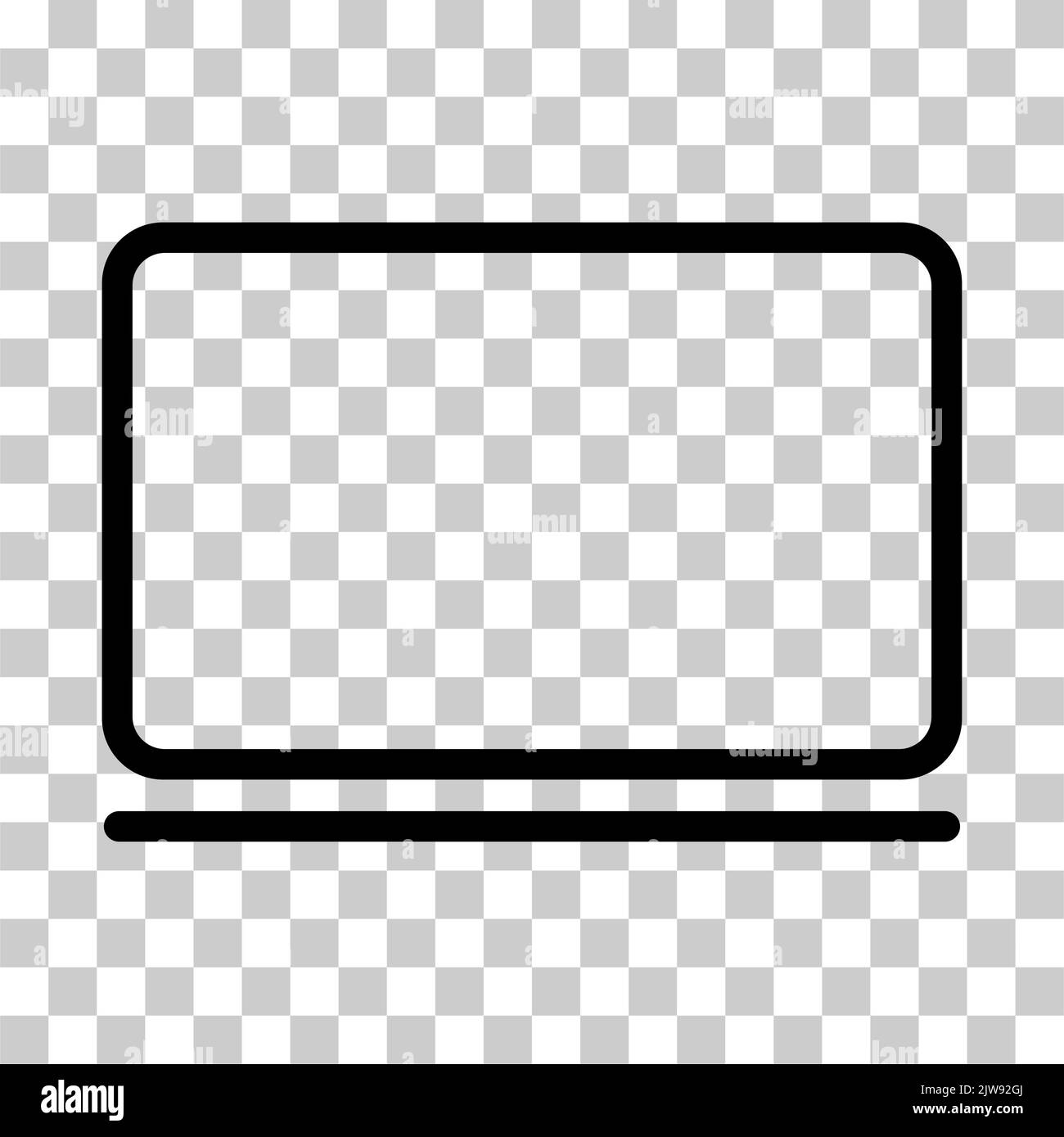 Laptop flat web icon, notebook computer technology symbol , blank ...