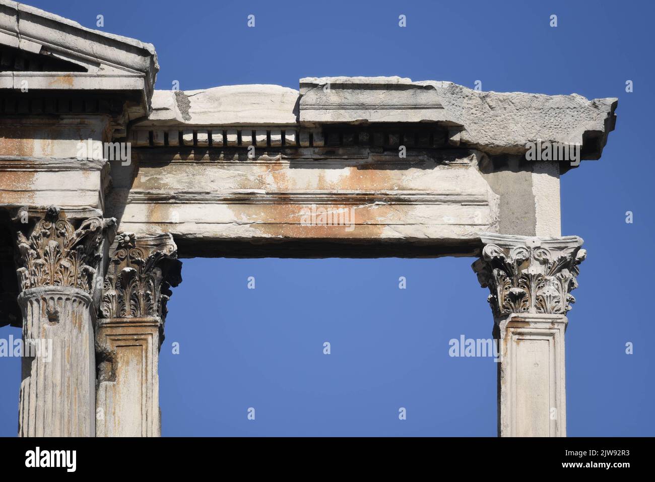 Doric columns and pediment made out of Pentelic marble part of Athena ...