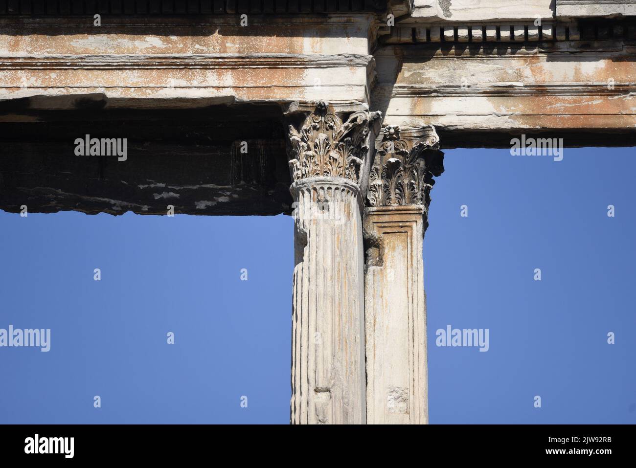 Doric columns and pediment made out of Pentelic marble part of Athena ...