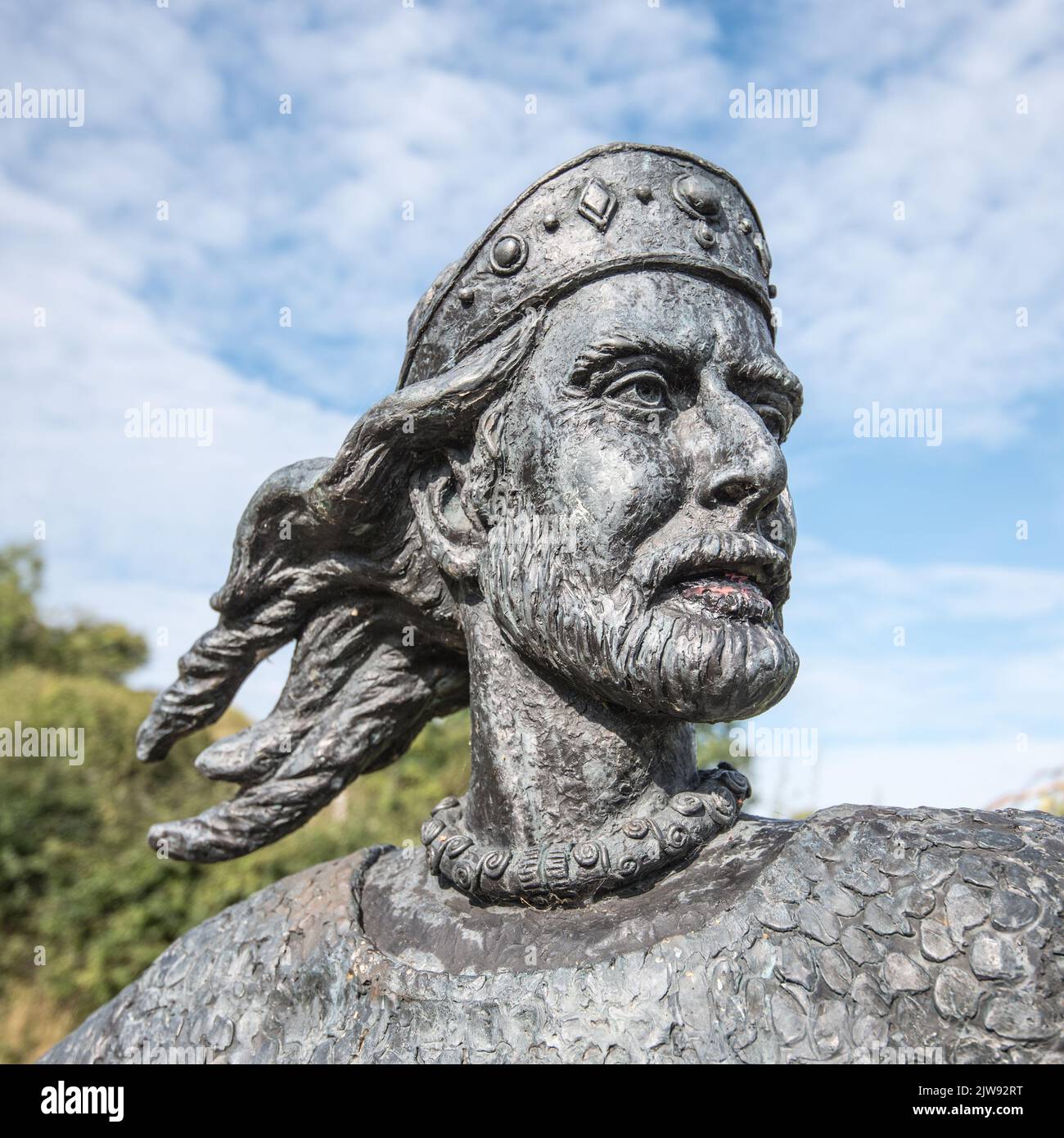 Brian Boru sculpture of a former high king of Munster, at the Bru Boru ...