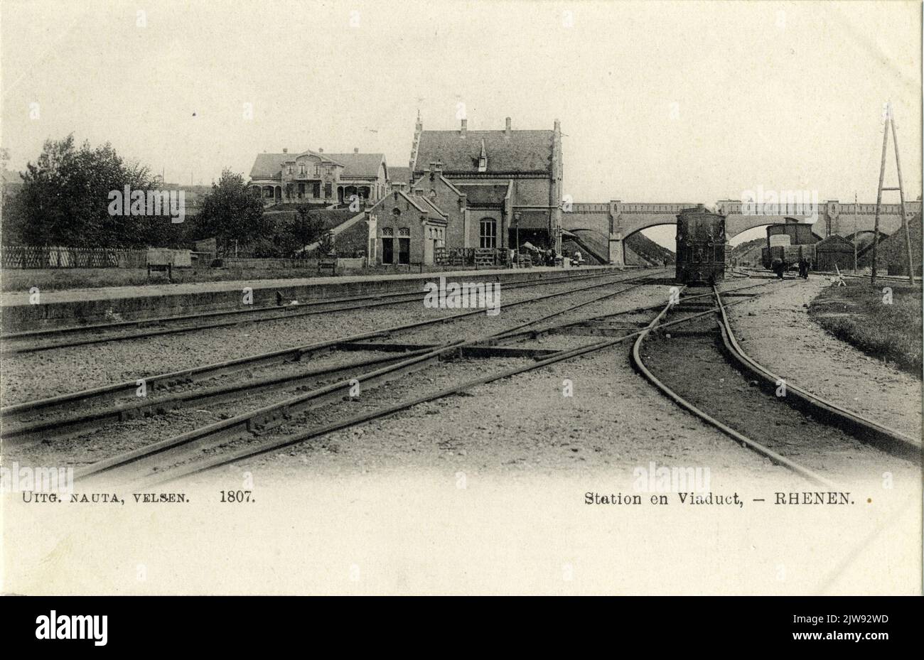 Station and viaduct, - Rhenen. "Recto, r.o Stock Photo - Alamy