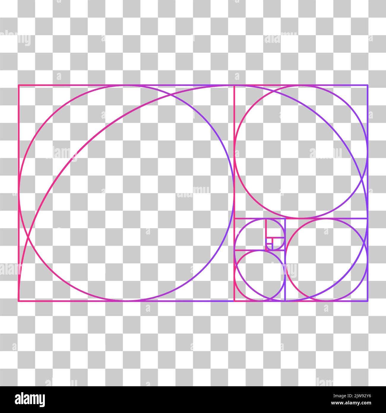 Golden ratio minimalistic icon. Geometric shapes flat proportion vector ...