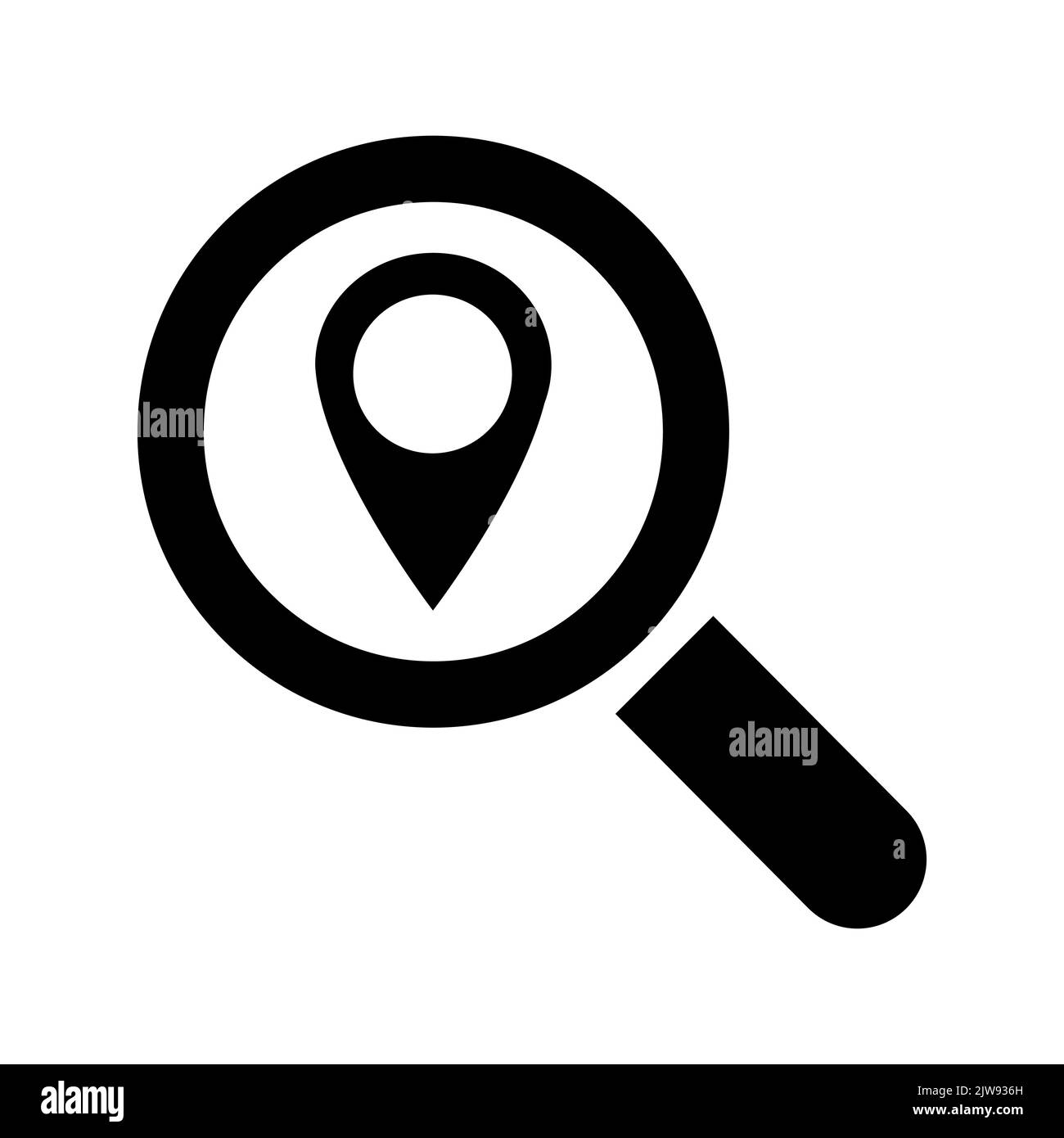 Magnifying glass icon, zoom find focus symbol, loupe web equipment sign ...