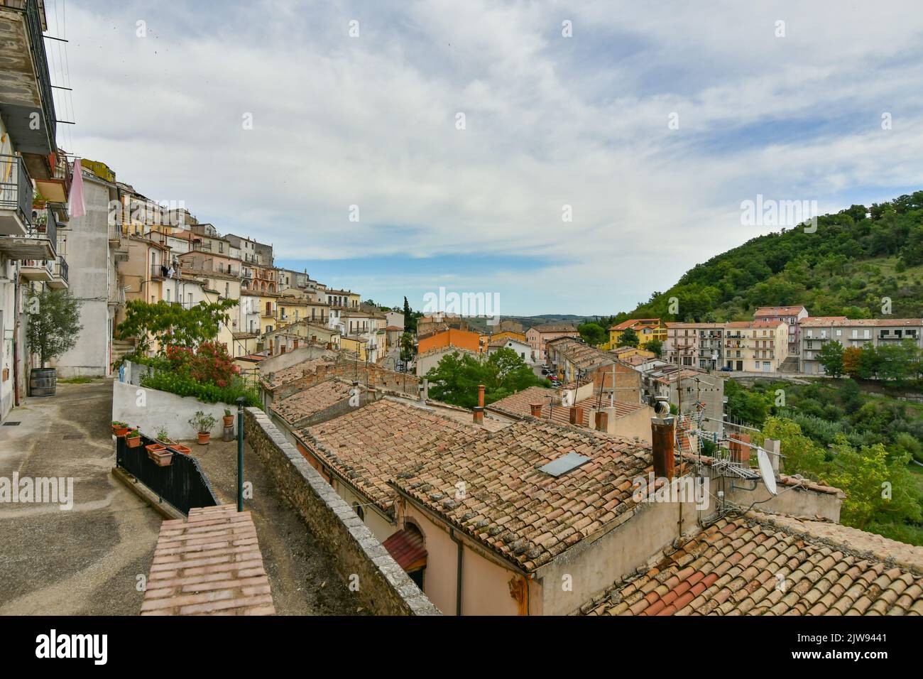Panoramic view calitri village in hi-res stock photography and images ...