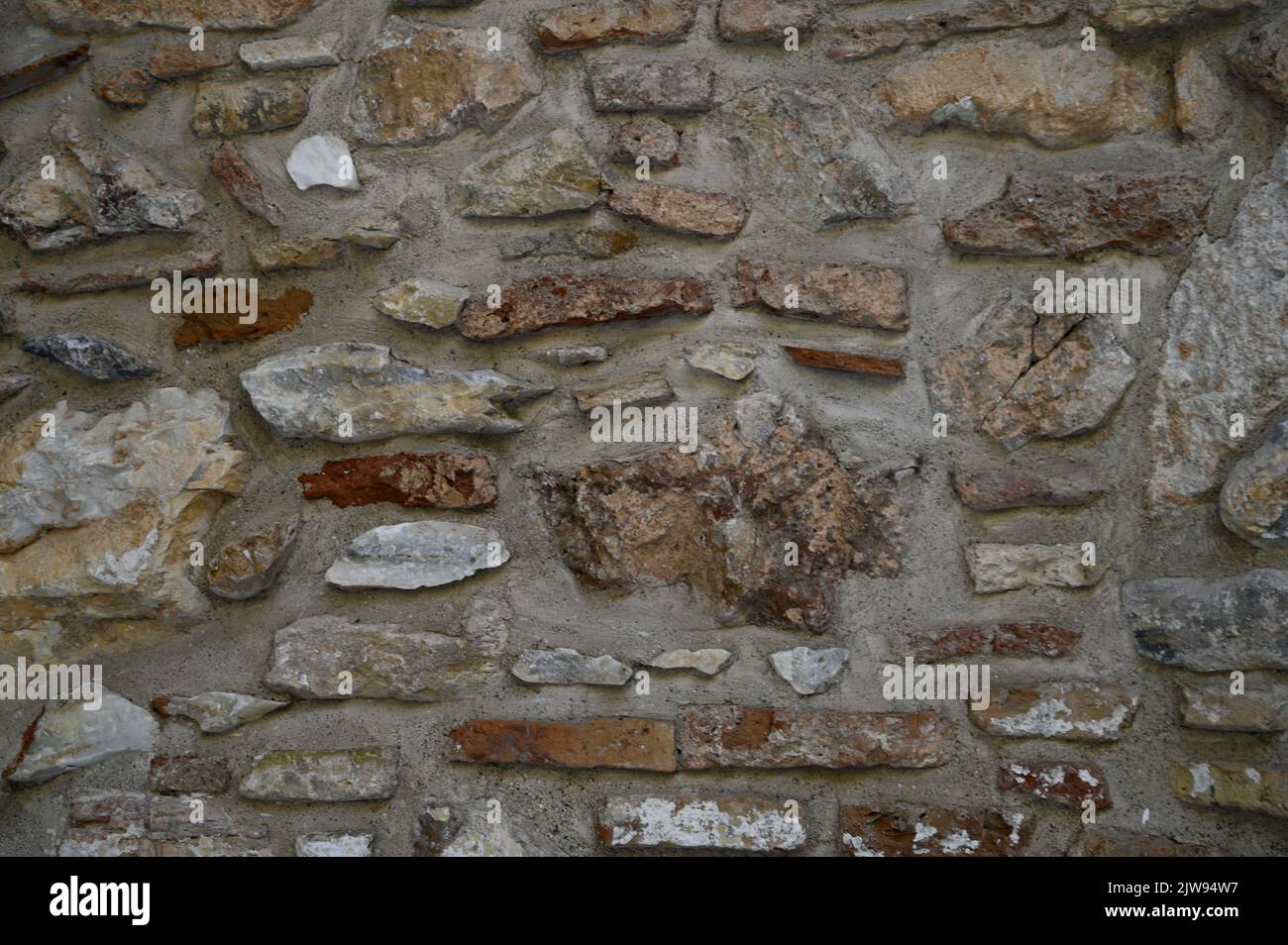Antique stone wall of Aghios Eleutherios a Byzantine church and ...