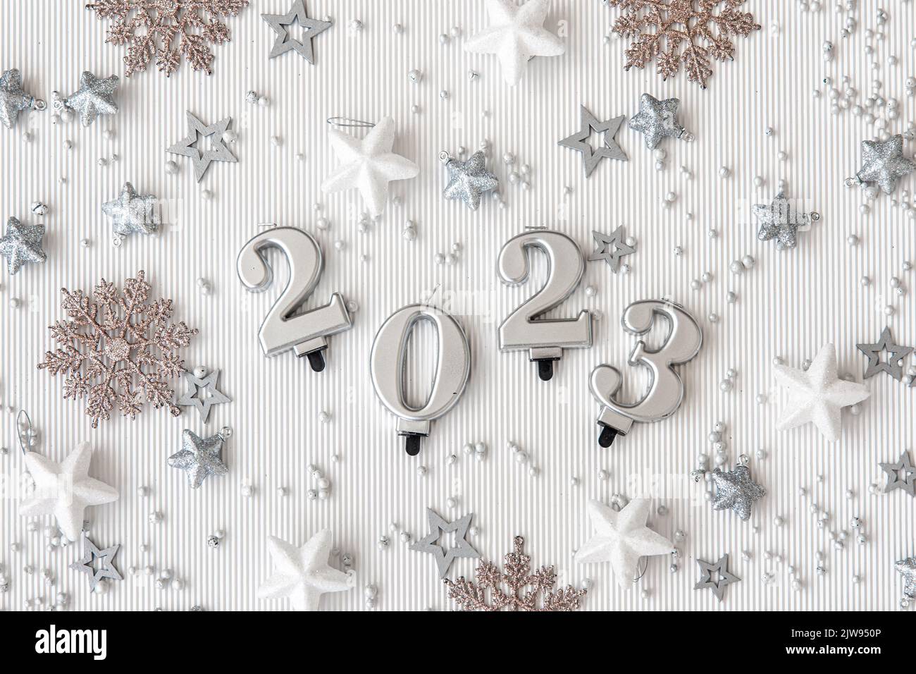 Christmas background with numbers 2023 on a white background Stock ...