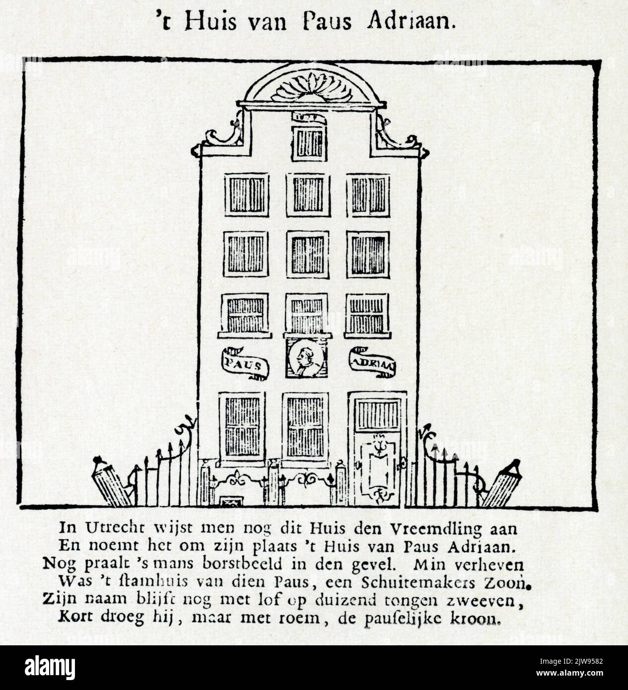 The house of Pope Adriaan Stock Photo - Alamy