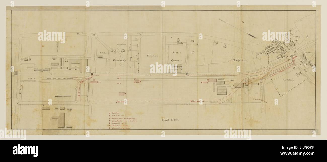 Map of the site between the Leidseweg / Catharijnesingel / Vaartsche ...