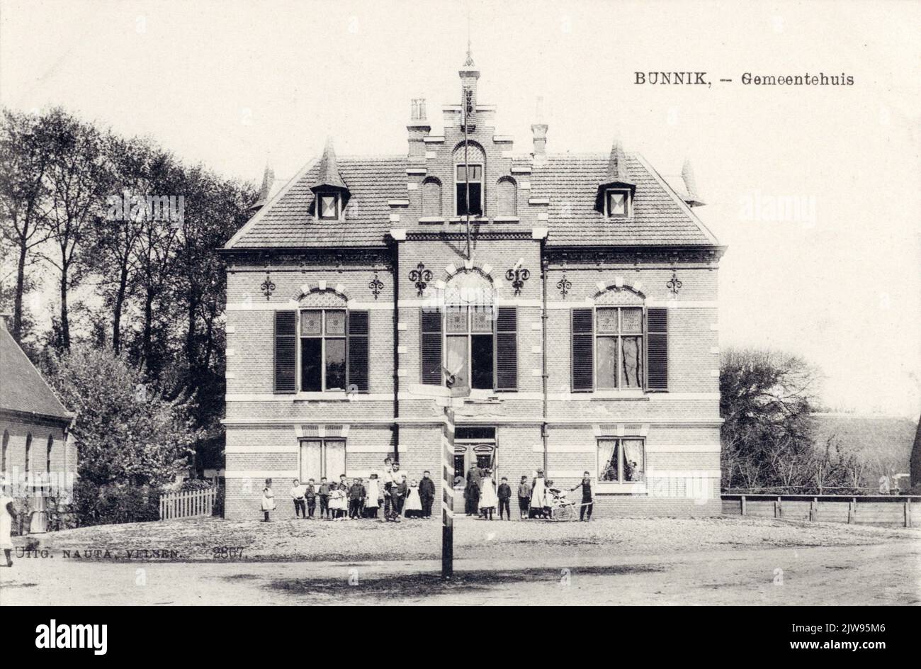 View of the front of the town hall of Bunnik from the south Stock Photo ...