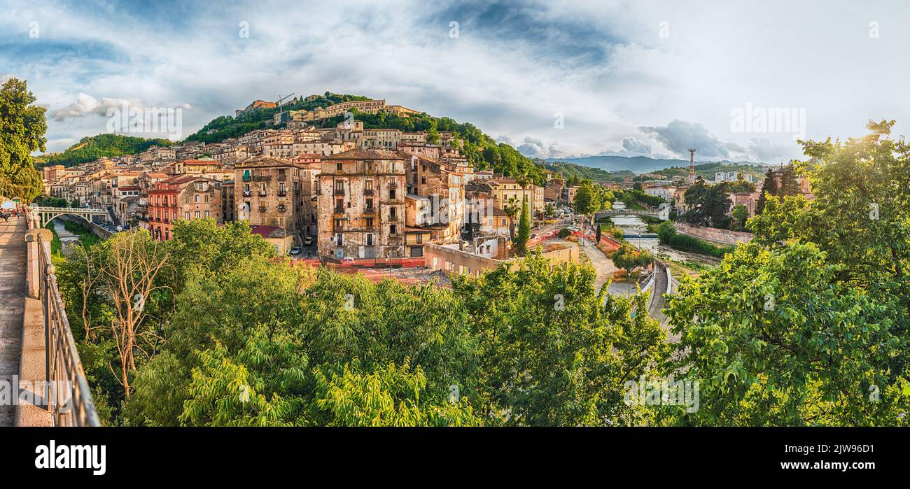 Scenic panoramic view of the Old Town with the Crathis and Busento ...