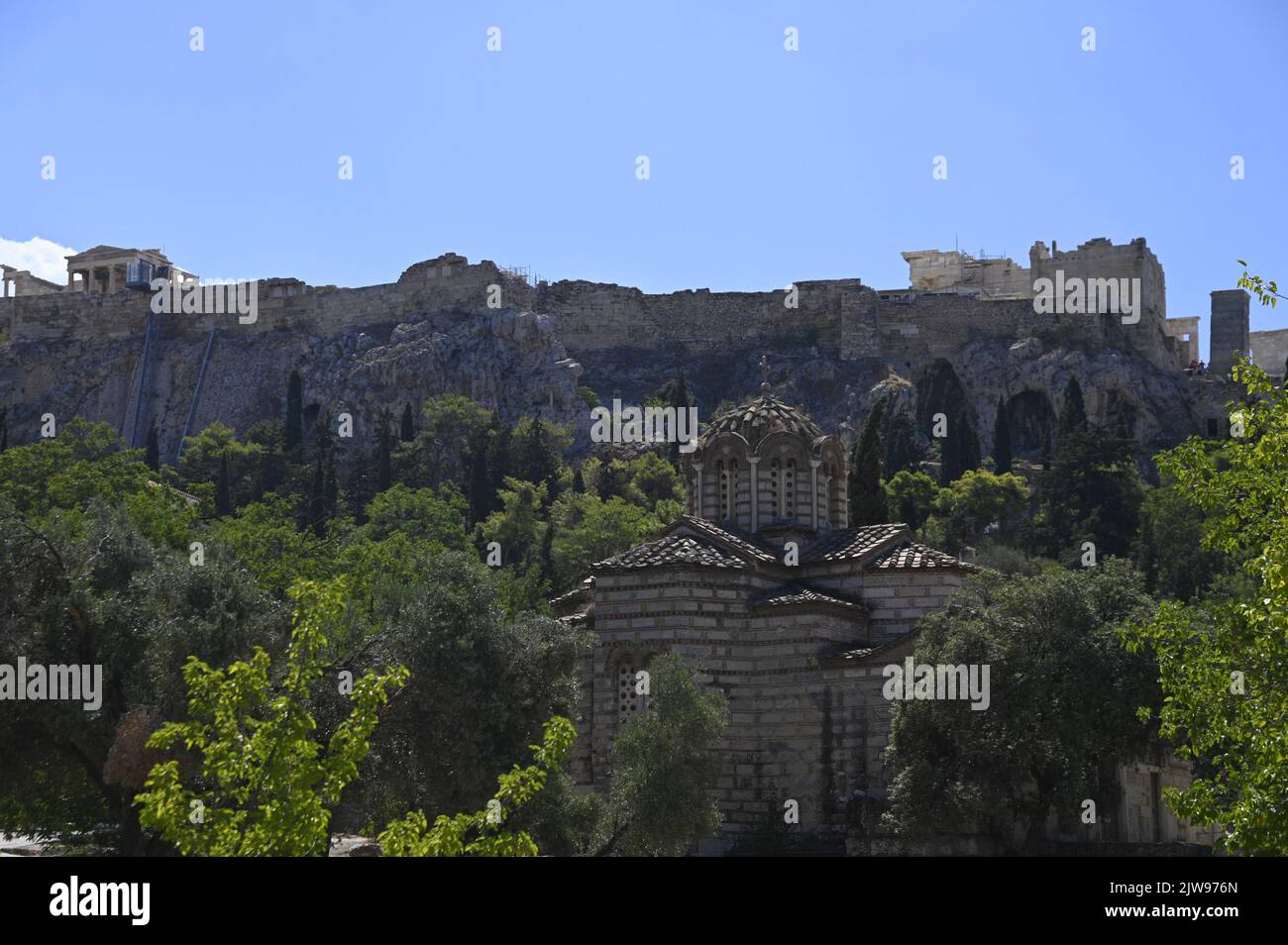 Scenic view of the Holy Church of the Holy Apostles of Solakis a 10th ...