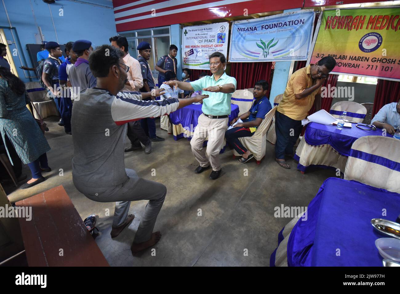 September 4, 2022, Howrah, West Bengal, India: A free health check-up ...