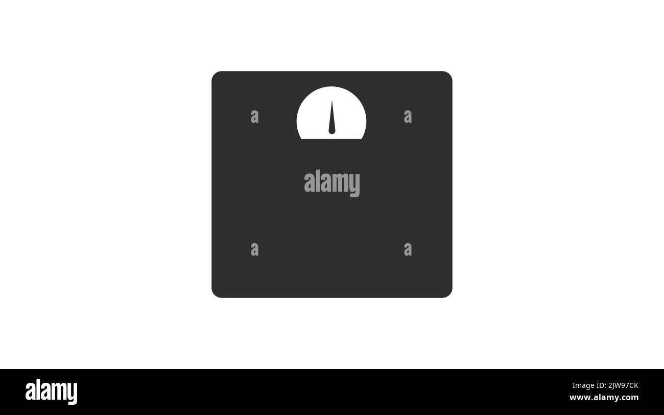 Black and white isolated illustration of a weighing scale Stock Vector ...