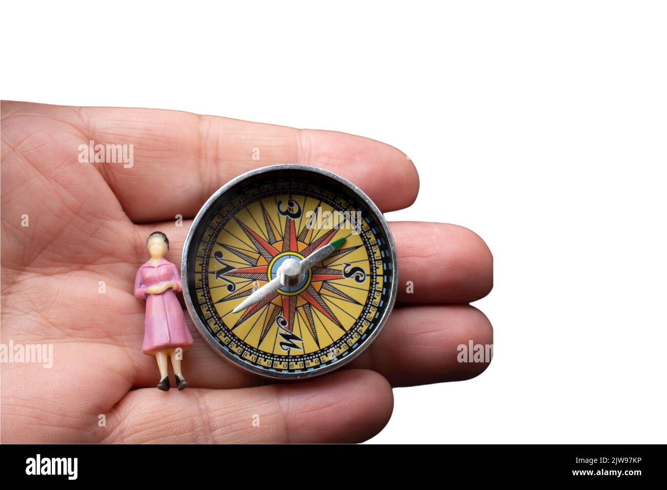 Old classic navigation compass isolated on white background Stock Photo ...