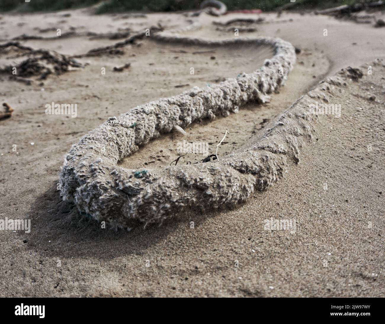 Rope on the beach Stock Photo - Alamy