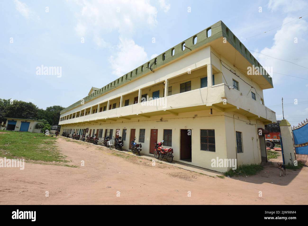 Service building of potato cold storage. West Bengal, India Stock Photo ...