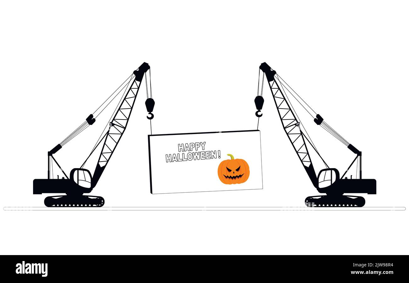 Caterpillar cranes Stock Vector Images - Alamy