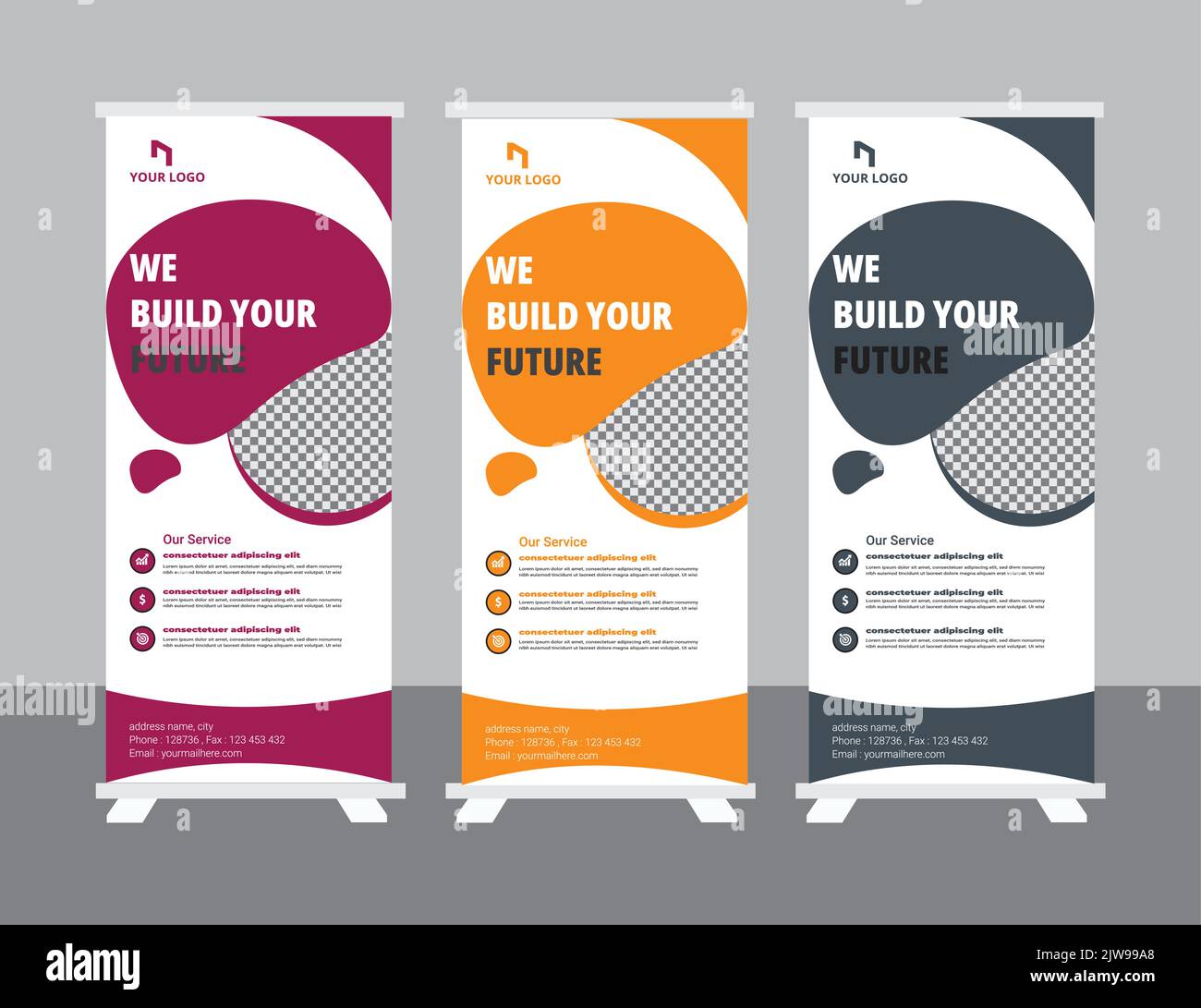 Roll up banner design template modern xbanner rull up design golf ...