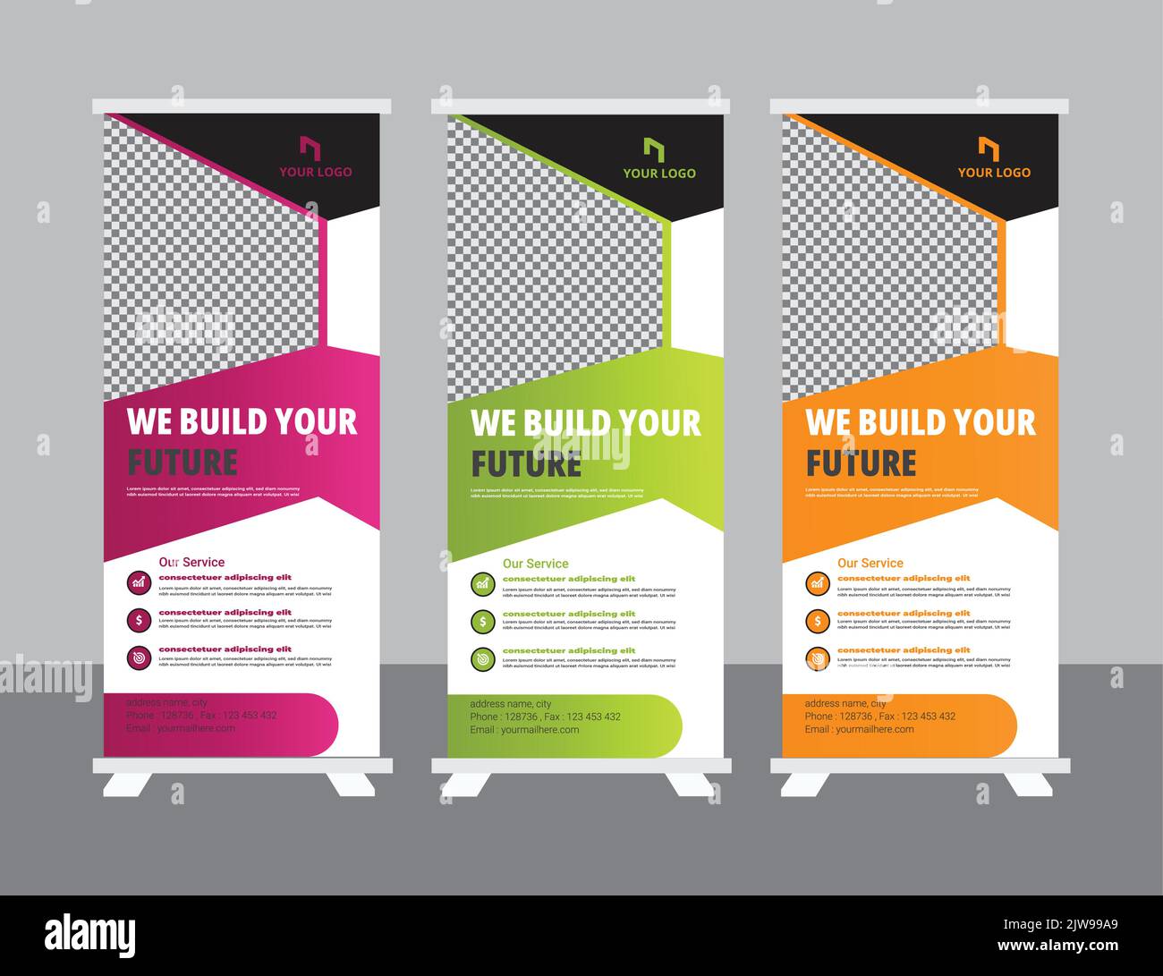 Roll up banner design template modern xbanner rull up design golf ...
