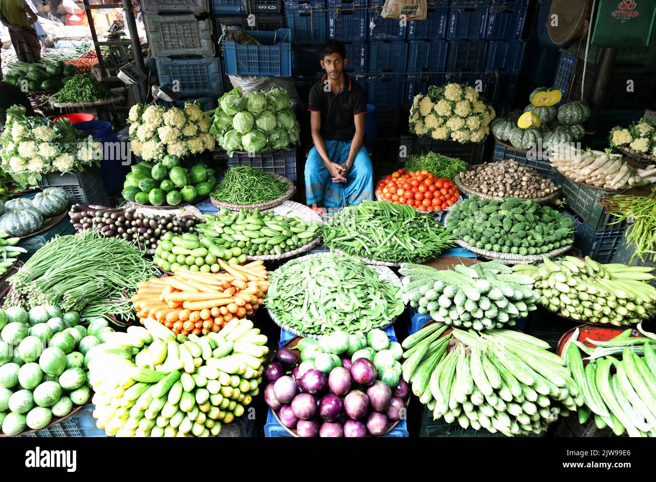 Dhaka, Dhaka, Bangladesh. 4th Sep, 2022. Karwan bazaar is the largest wholesale market in Dhaka ...