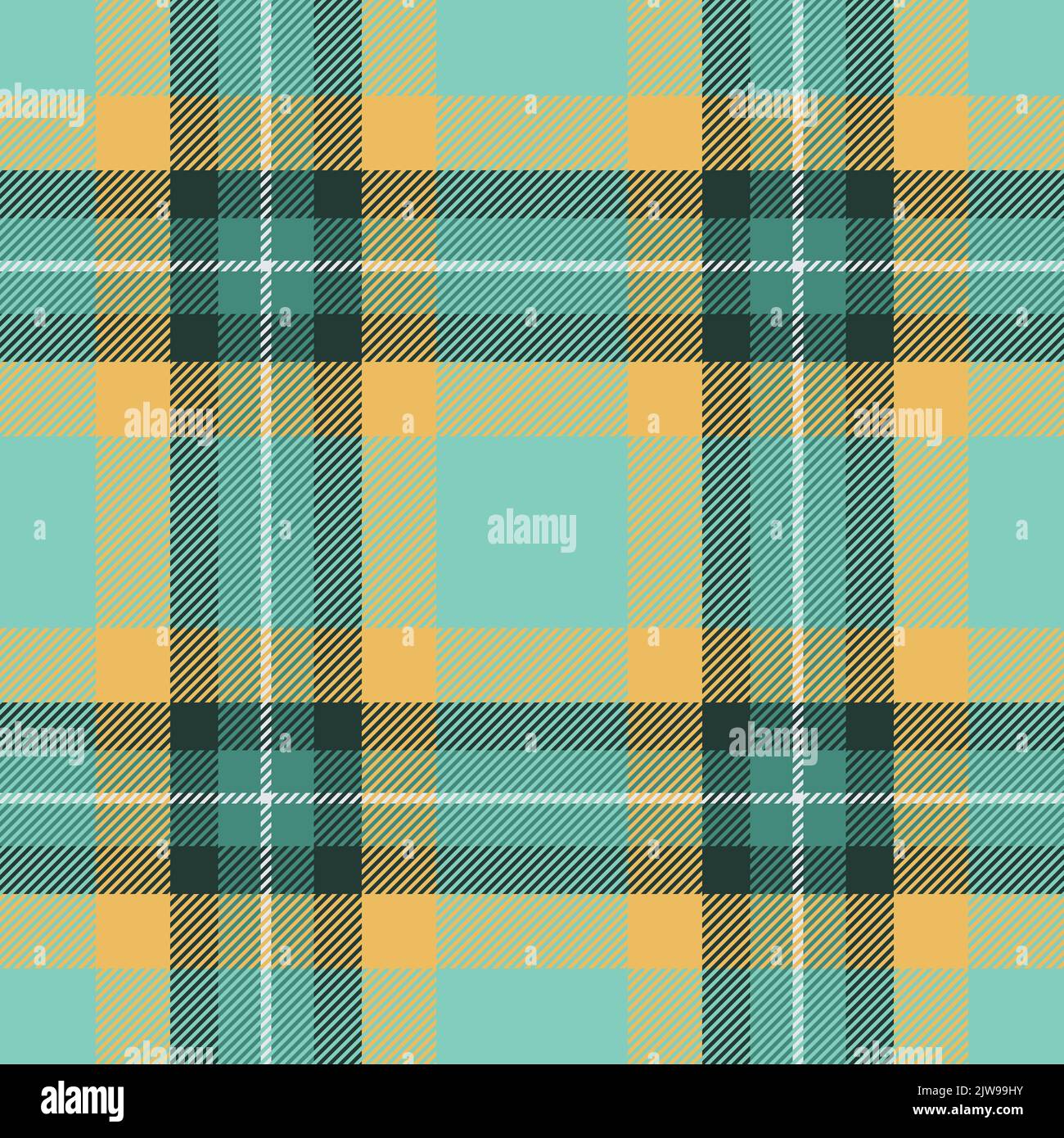 Plaid seamless pattern in green. Check fabric texture. Vector textile ...