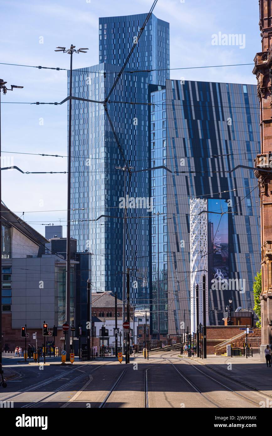 The skyscrapers of Manchester Deansgate - MANCHESTER, UK - AUGUST 15 ...