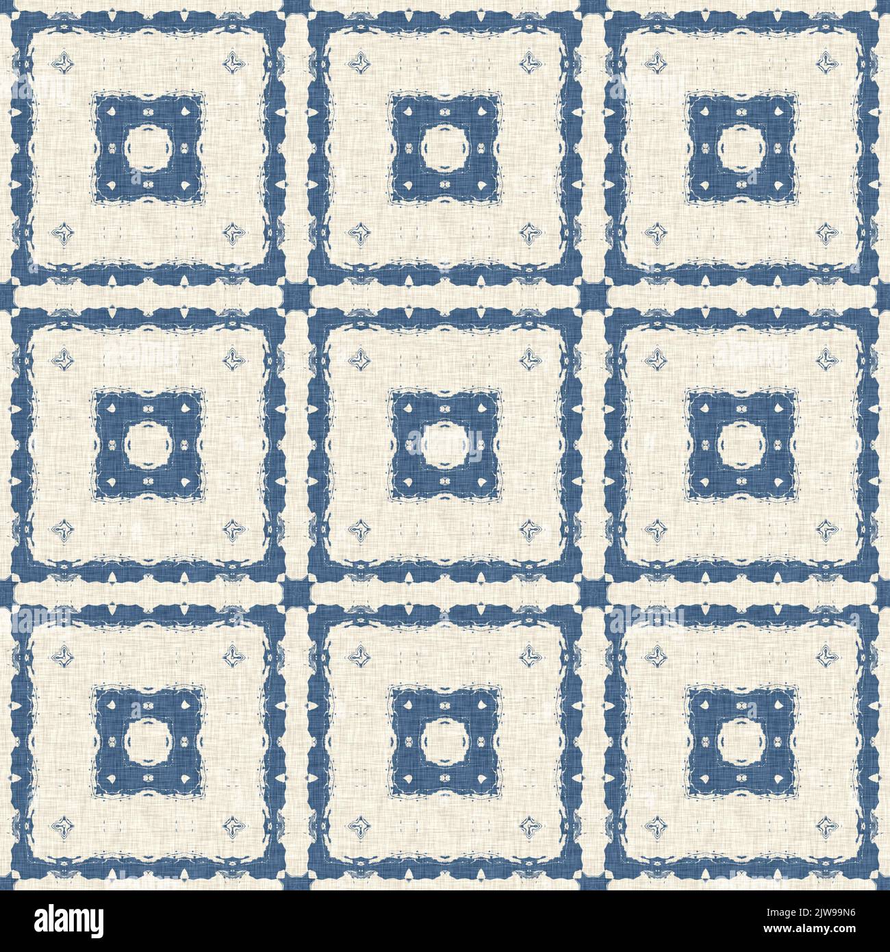 French blue quilt printed fabric pattern for shabby chic home decor ...