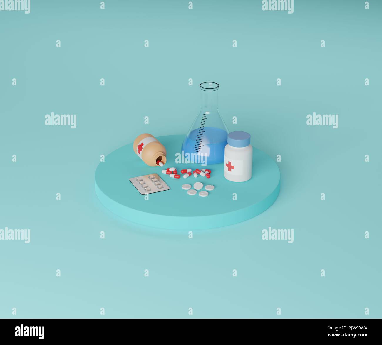 3d cartoon style Medical equipment, Realistic medical objects isometric ...