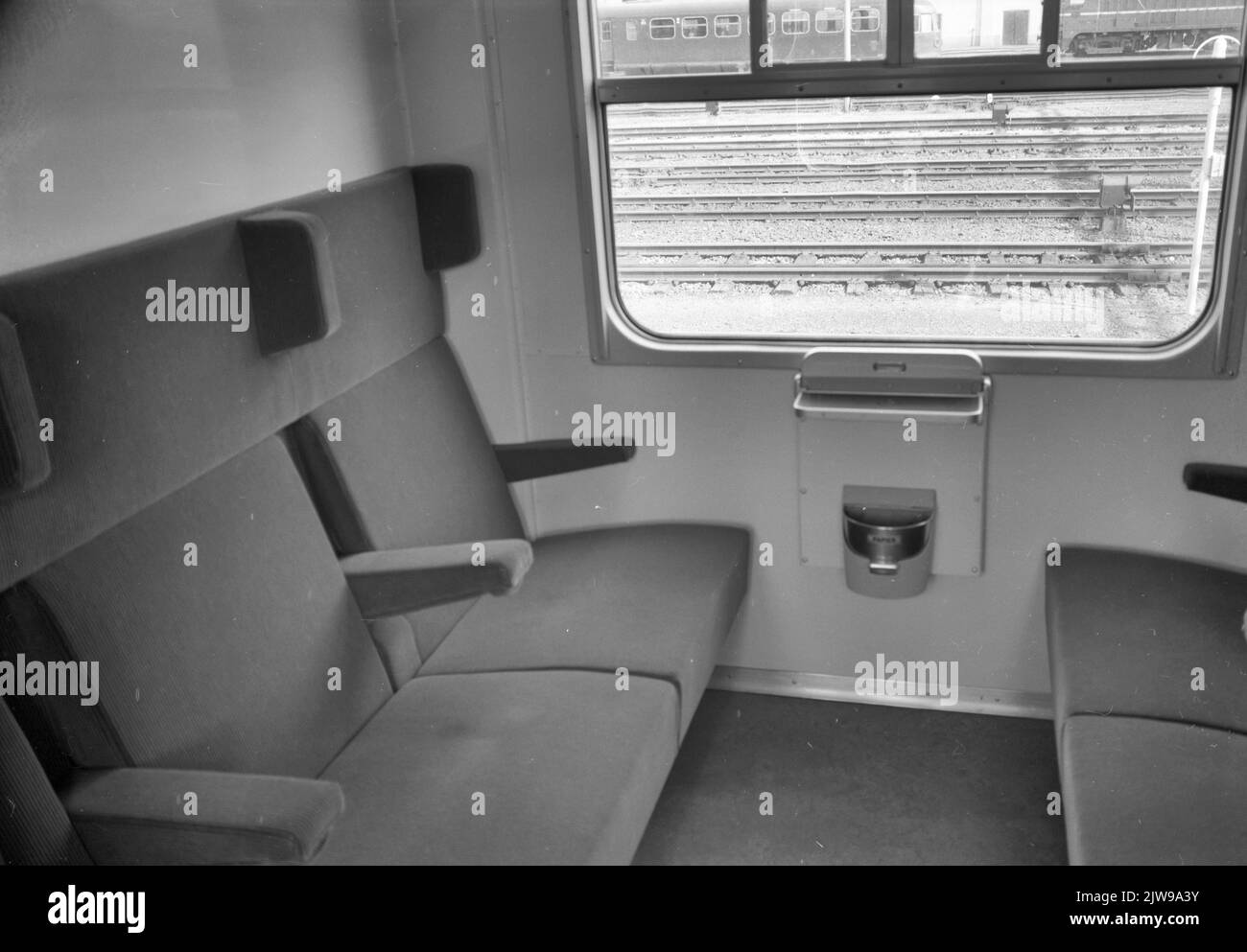 Interior of a Coupé 1st class of the electric train set no. 501 (Mat ...