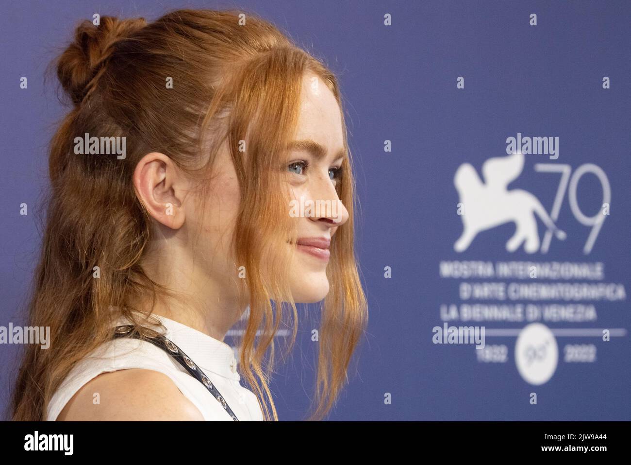 US actress Sadie Sink poses on September 4, 2022 during a photocall for ...