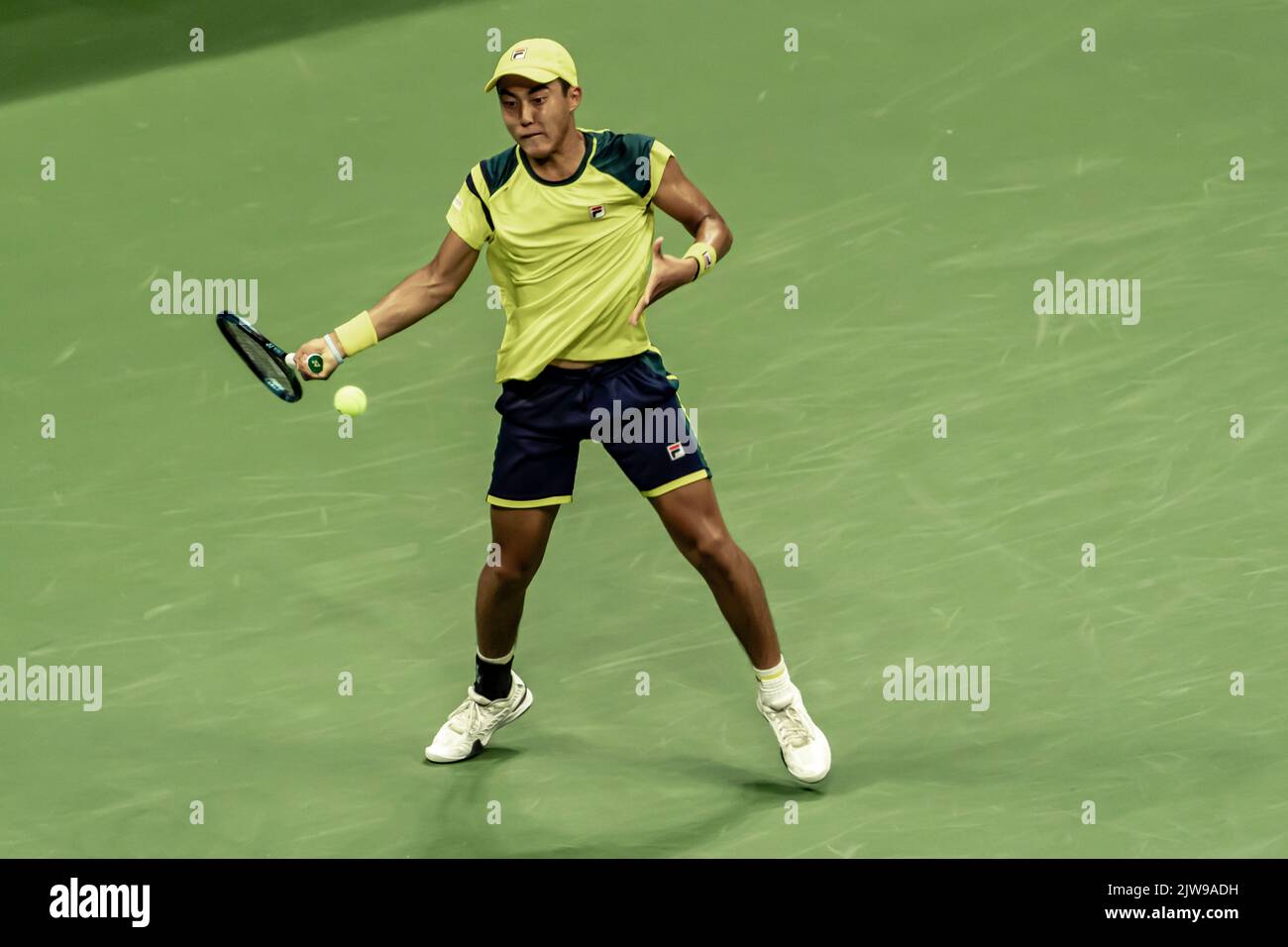 Rinky Hijikata (AUS) competing in the first round of at the 2022 US ...
